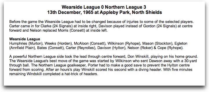 1960's | Wearside League